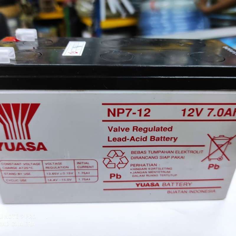 Promo Baterai Aki Battery Merk Yuasa Tipe Np7-12 12v, 7.0ah Sale Diskon 15% Di Seller Haveart ...