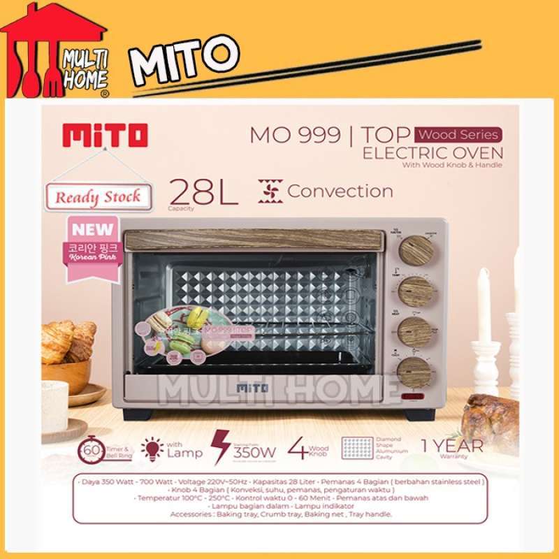 Promo Oven Mito Mo-999 Top New Kapasitas 28 Liter - Resmi - Merah Muda ...