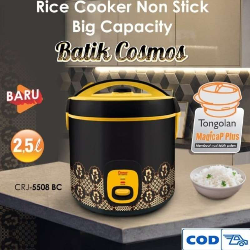 Promo Cosmos Rice Cooker Crj-5508 Bc 3 Fungsi Kapasitas Besar 2,5 Liter ...