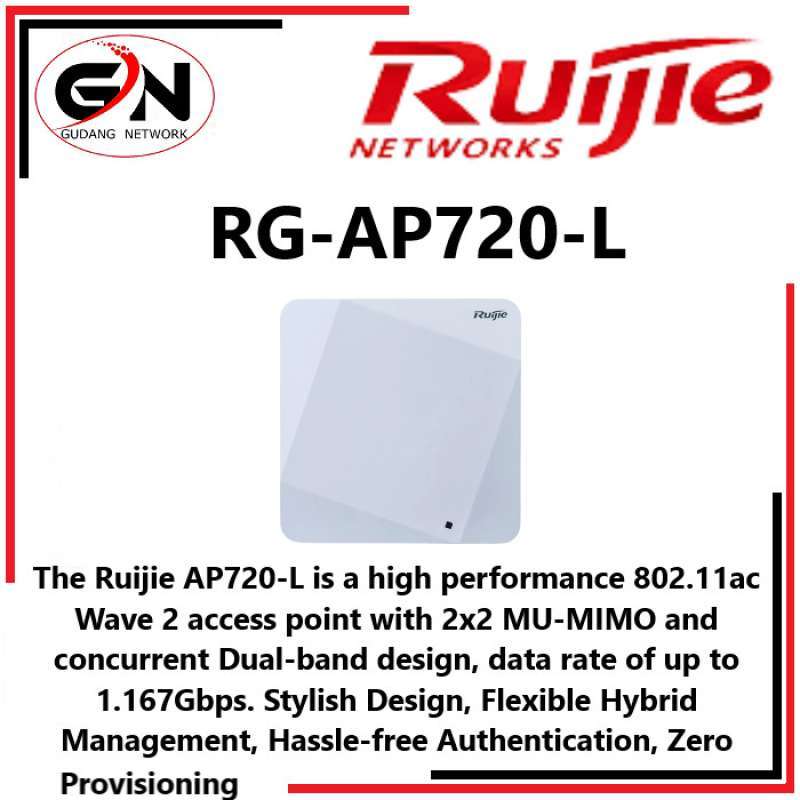 Promo Ruijie Rg-ap720-l Access Point Ceiling Indoor Wave 2 Mu-mimo Rg ...