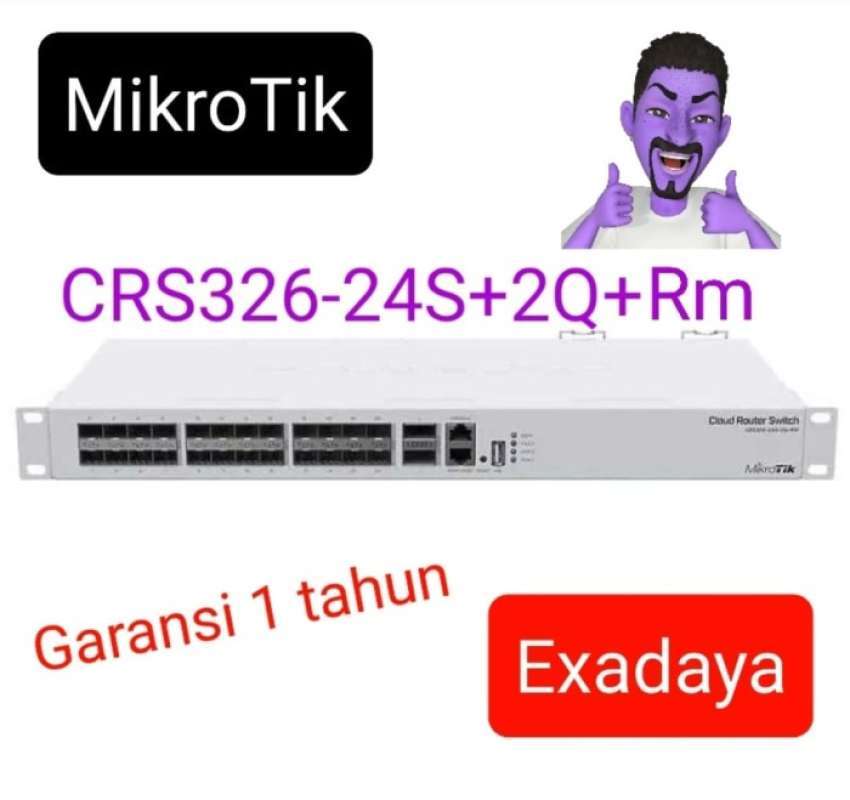Promo Mikrotik Crs326-24s+2q+rm Switch 24 Port Sfp+ (10g) + 2 X Qsfp+ (40g) Diskon 23% Di Seller ...