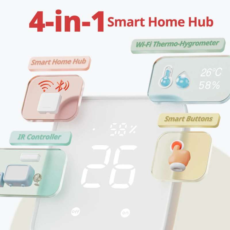 Promo Switchbot Hub 2 Thermometer Hygrometer Ir Remote Control Smart