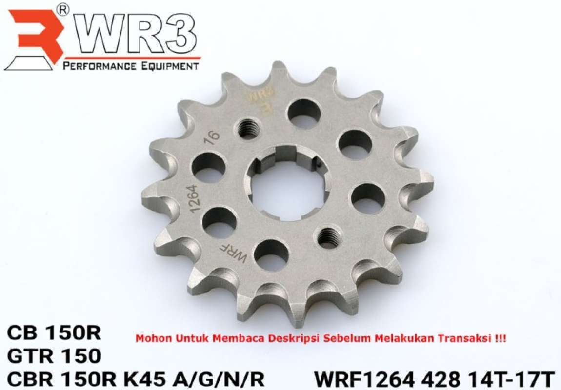 Promo Gear Depan Wr3 Cb Gtr Xsr155 Mt15 Xabre155 Terbaik - Cbr 150r 14t ...