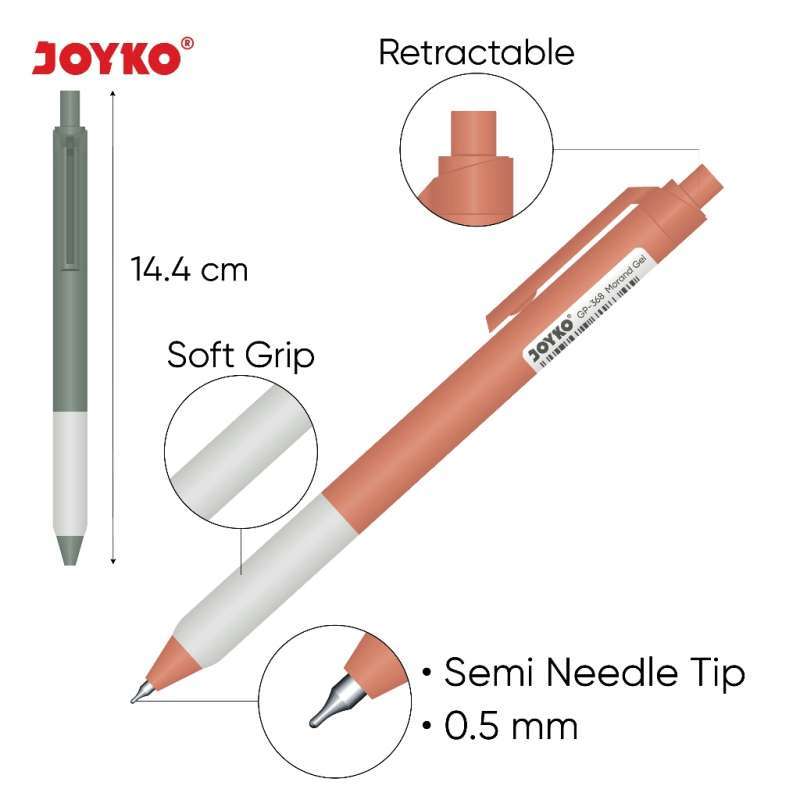 Jual Gel Pen Pulpen Pena Joyko Gp-368 Morand Gel 0.5 Mm - 6pcs Di ...