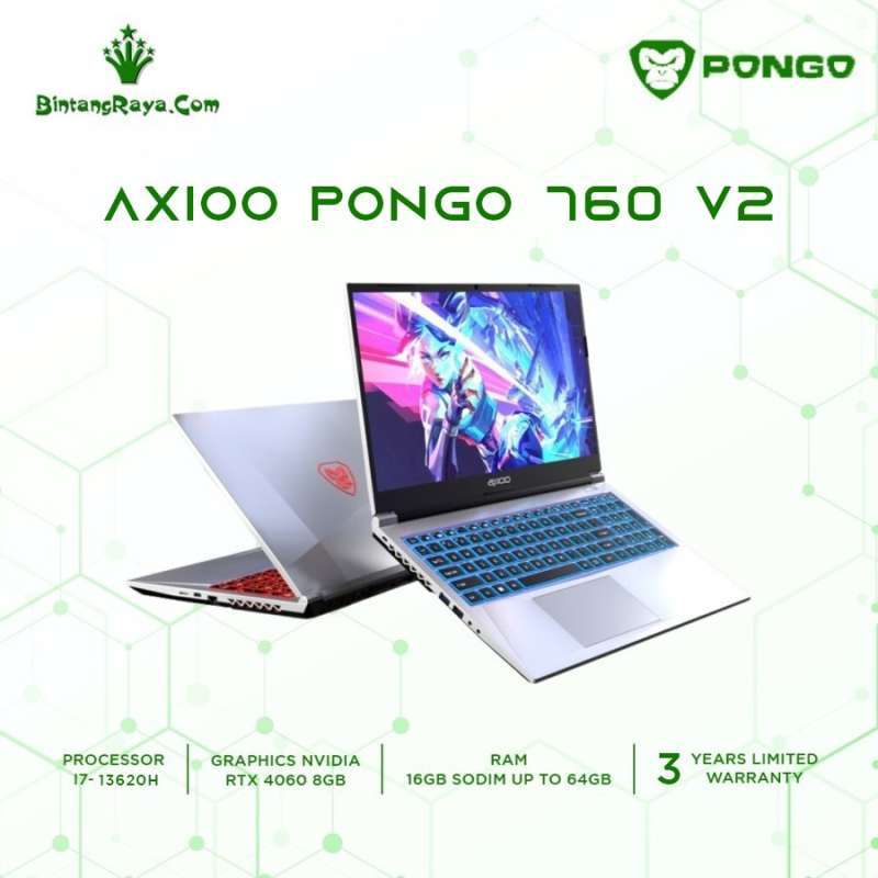 Jual Laptop Axioo Pongo 760v2 I7-13620h 16gb 512gb Rtx 4060 8gb W11 ...
