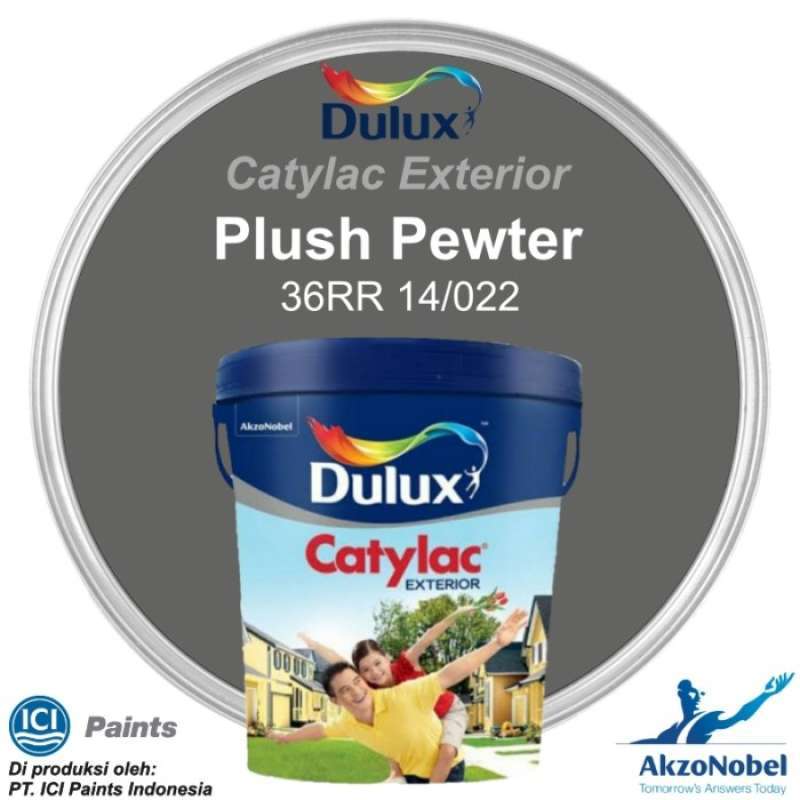 Promo Cat Dulux Catylac Exterior 25 Kg - Plush Pewter 36rr 14/022 ...