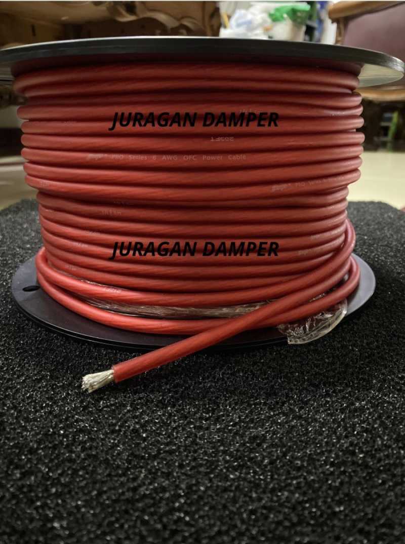 Promo Kabel Aki / Ground / Audio Stinger Pro Series 8 Awg Per 1 Meter ...