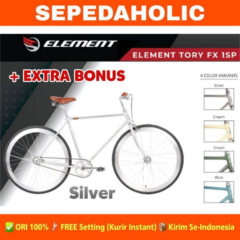 Promo Sepeda Fixie Element Tory Fx 700c Steel Silver Diskon 10 Di Seller Sepedaholic Kuta Baru Kab. Tangerang Blibli