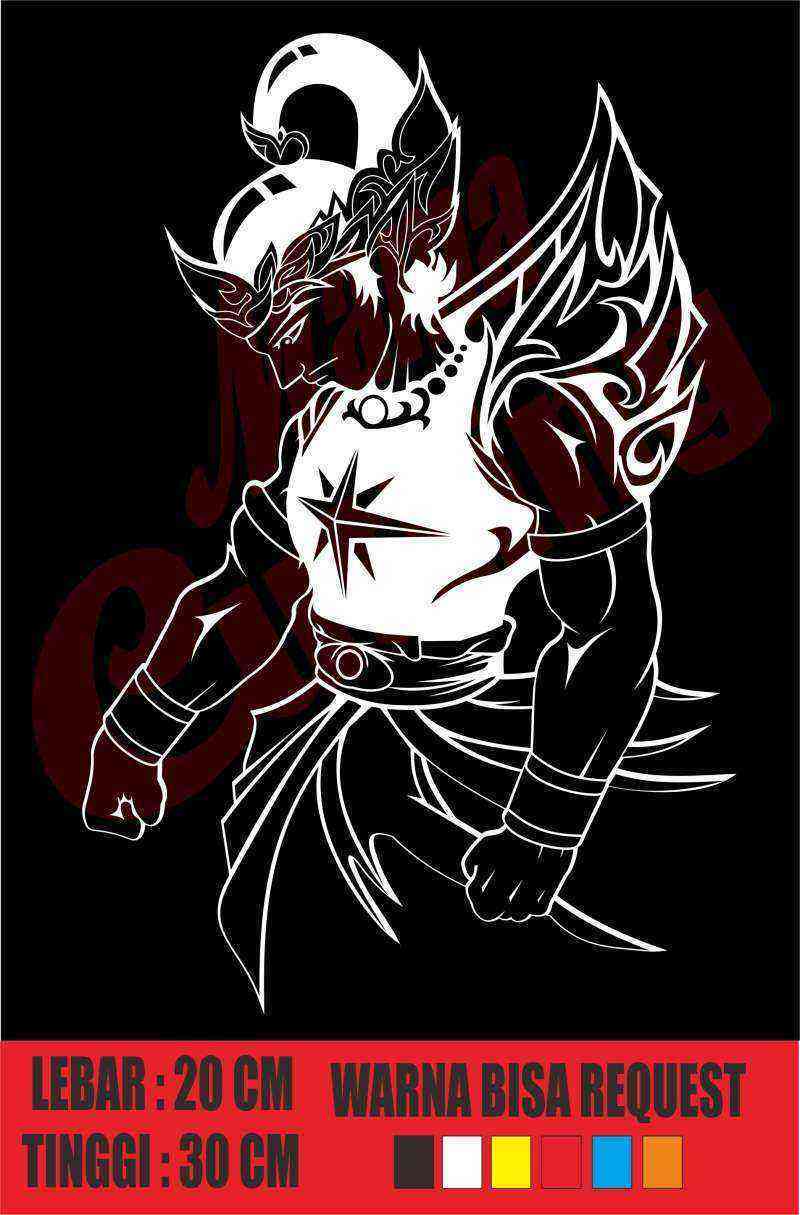 Jual Cutting Stiker Wayang Gatot Kaca Stiker Wayang Stiker Mobil Stiker ...