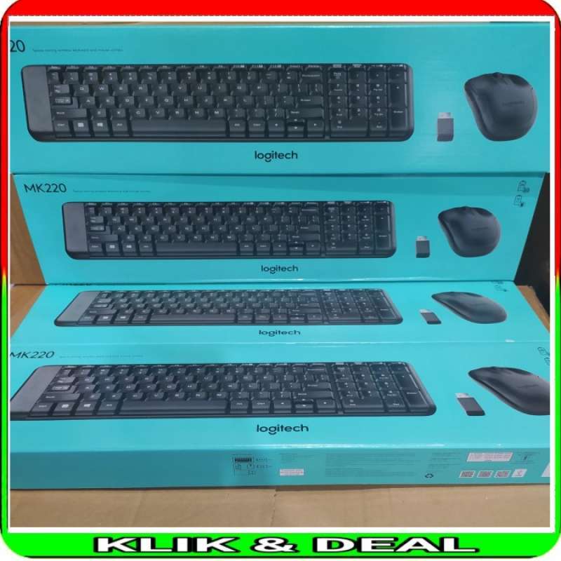 Promo Keyboard + Mouse Wireless Combo Mk-220 Original Logitech Diskon 33% Di Seller Farwa Store ...