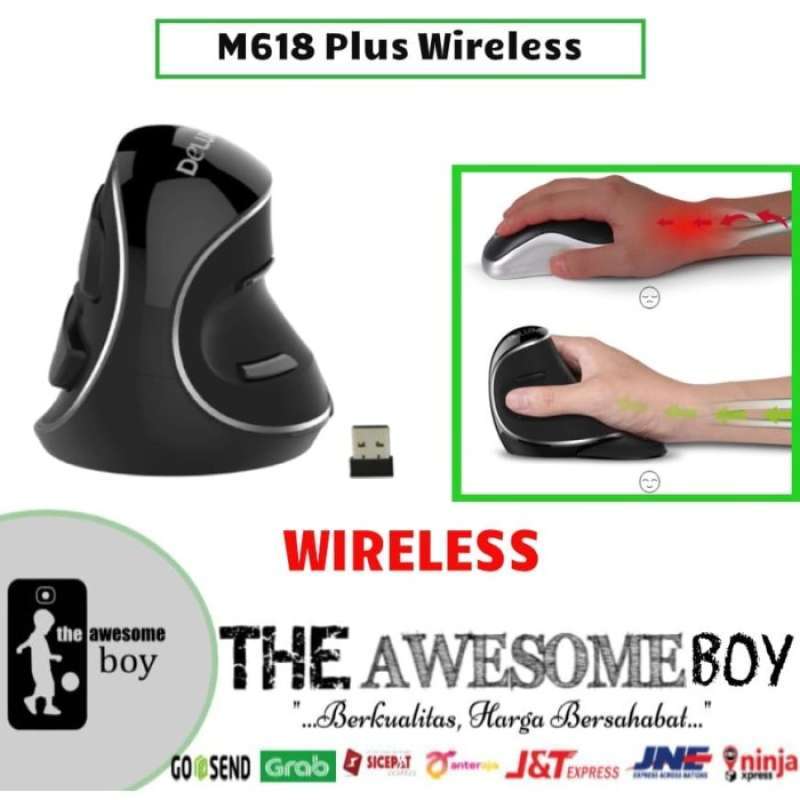 Promo Delux M618 Plus Ergonomic Vertical Wireless Mouse Tanpa Kabel Diskon 33% Di Seller Farwa ...