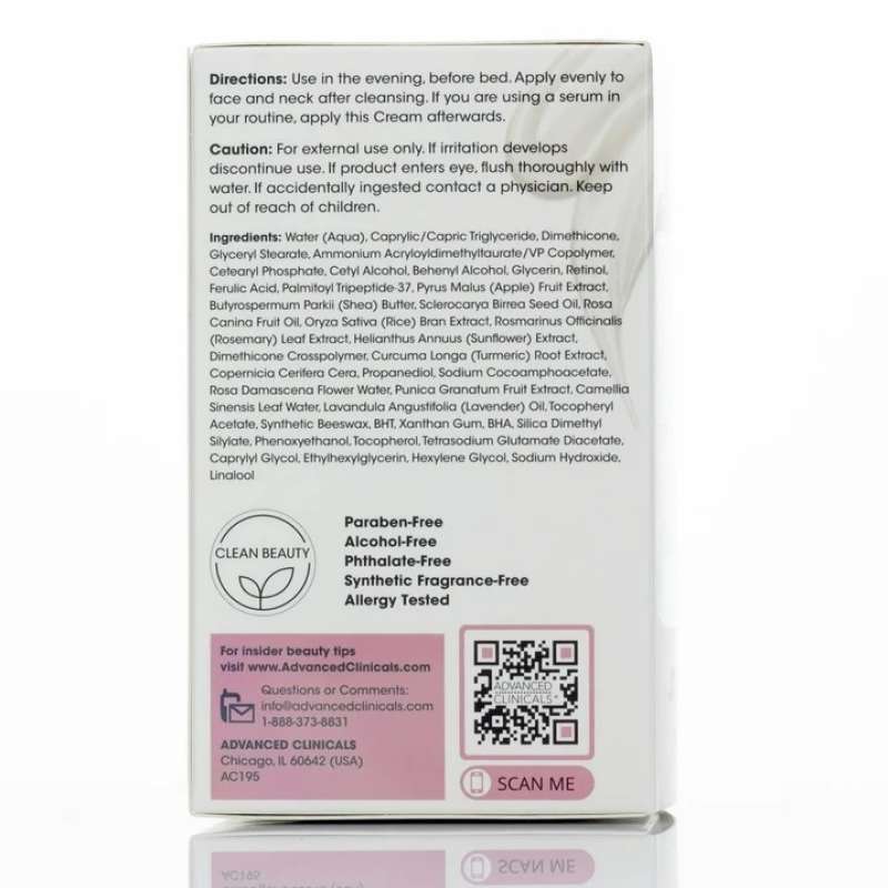 Jual Advanced Clinicals Encapsulated Retinol Face Cream Gel - 59ml/ 2 ...