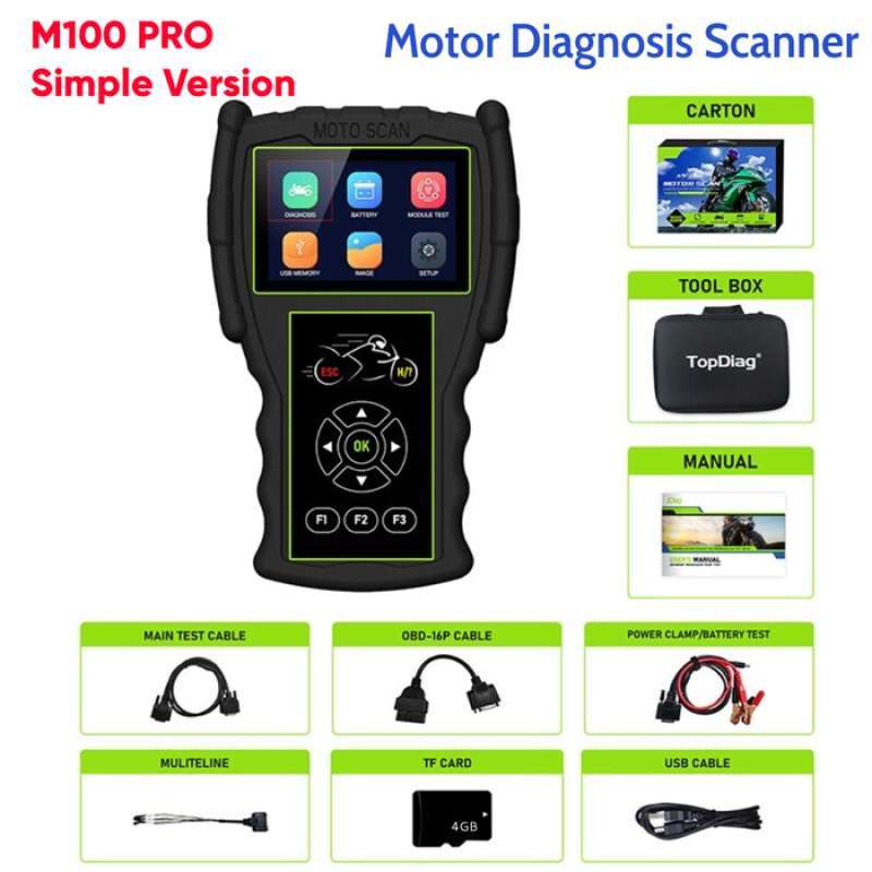 Promo Jdiag M100 Pro Diagnosis Scanner Motor Injeksi Honda Yamaha ...