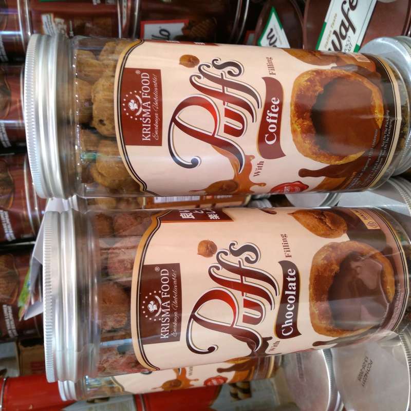 Jual Krisma Food Puffs 300gr-soes Chocolate-sus Coffee-coklat-kopi-snack Anak-cemilan-camilan ...