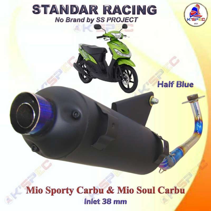 Promo Knalpot Standar Racing Model Tsukigi Half Blue Mio Sporty Carbu ...