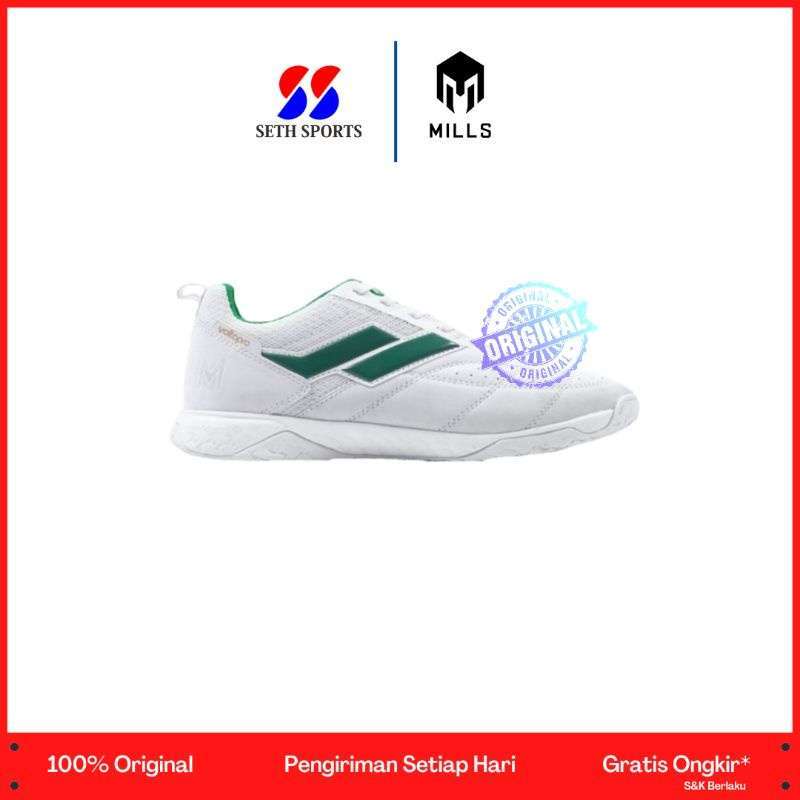 Jual Sepatu Futsal Mills Voltapro Mersille Original - White/green Di Seller Seth Sport Plg - 36 ...