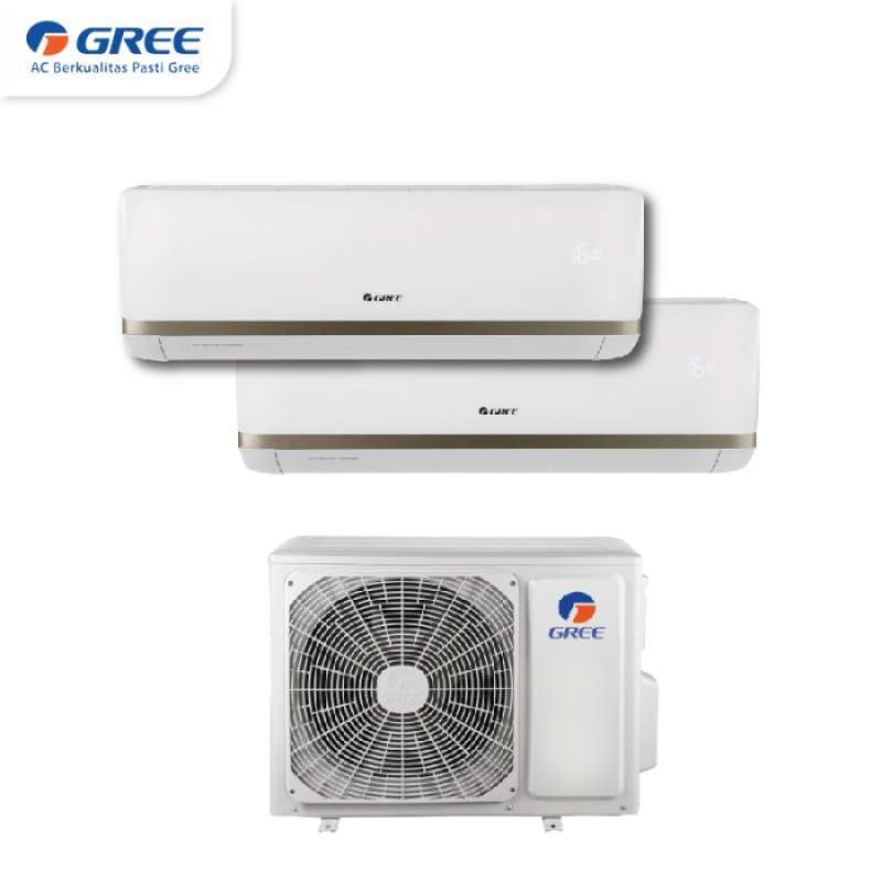 Promo Ac Gree Combo Split Inverter[2 Indoor 1/2pk+3/4pk&1 Outdoor Unit ...
