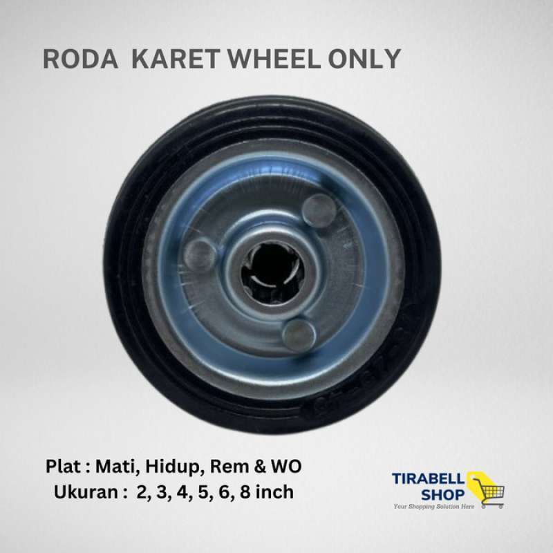 Promo Roda 8 Inch Wheel Only/roda Karet/roda L/ Roda Gerobak Diskon 23% ...