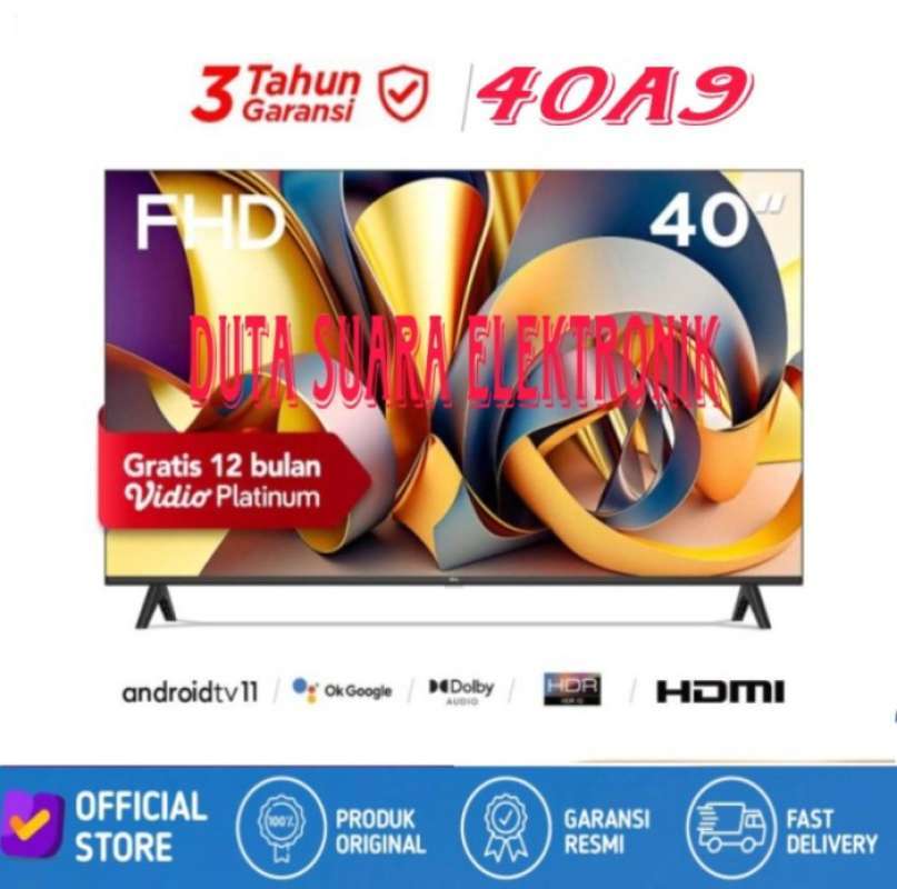 Promo Tv Led Tcl 40 Inch 40a5 Android Smart Tv 9.0 Resmi 3th Terbaik ...