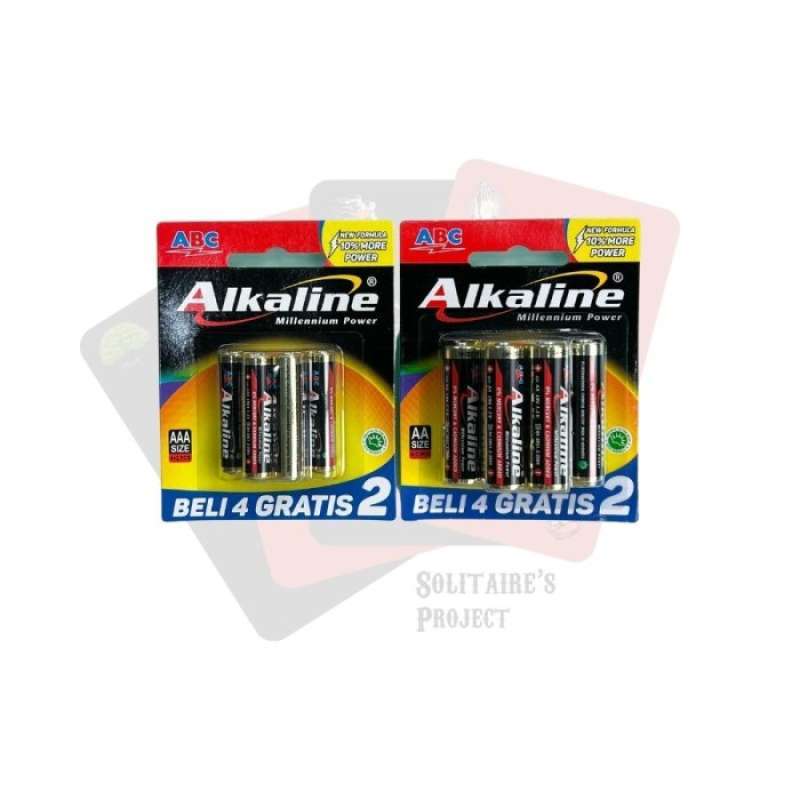 Promo Batu Baterai Abc Alkaline Aaa / A3 Battery 1.5v (4+2) 1 Box ...