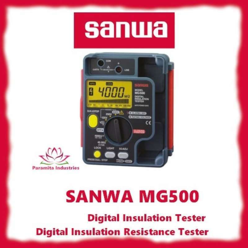 Promo Insulation Sanwa Mg500 Resistence Tester Megger 500v Diskon 23% ...