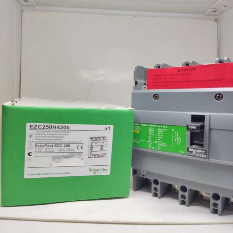 Promo Mccb Breaker Schneider Ezc250h 4p 200a Ezc250h4200 200 A 4 Pole 4 ...