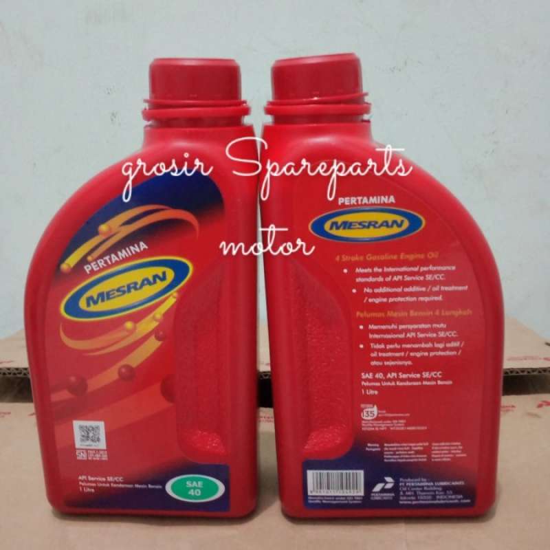 Promo Oli Pertamina Mesran 40 1 Liter Isi 20 Botol 1dus Perdus Diskon ...
