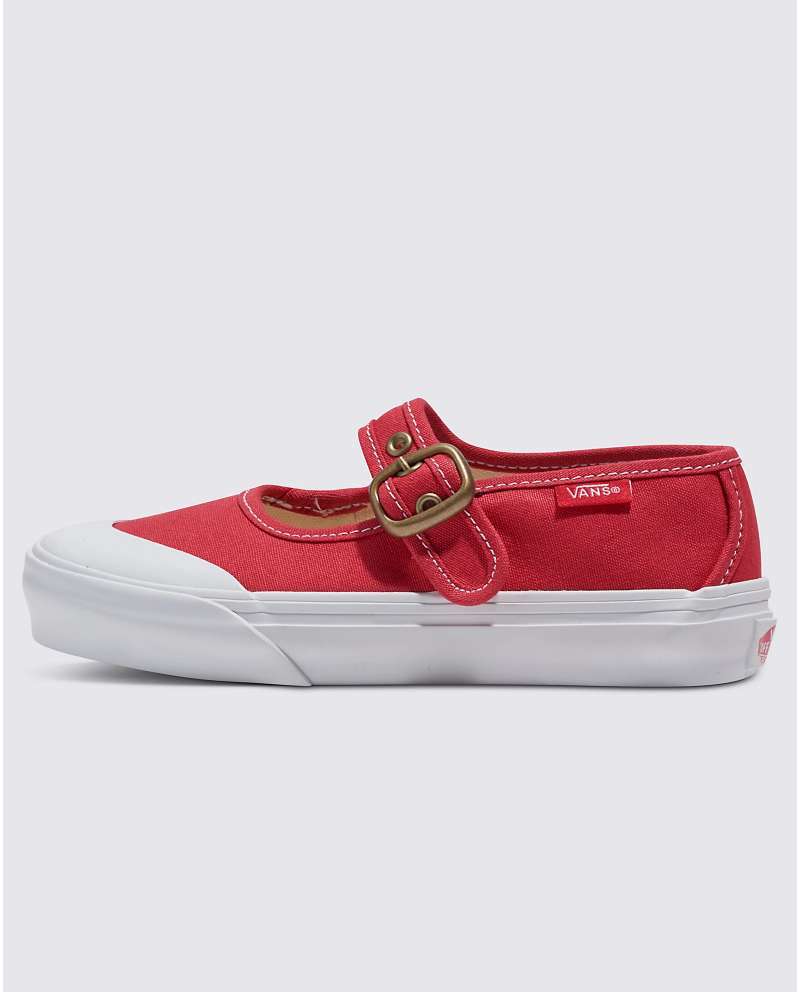 Promo Vans Kids Mary Jane Shoes Canvas Tomato (vn000crxh2d) - 120 ...