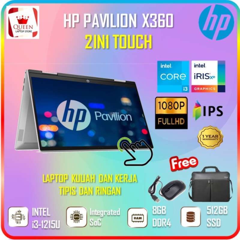 Promo Laptop Hp Pavilion X360 14 2in1 Touch I3 1215 8gb 512gb W11 14 ...