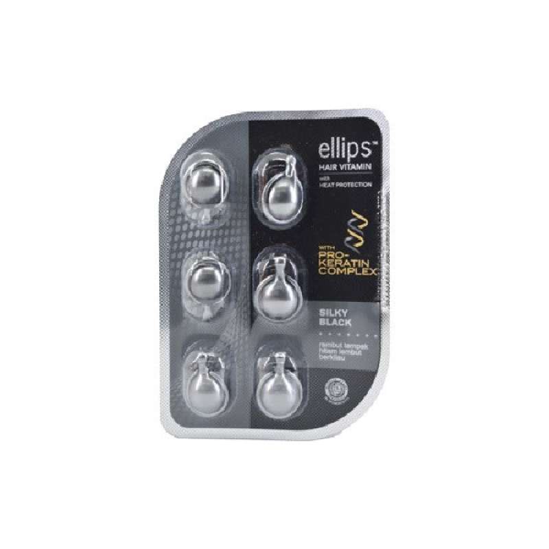 Jual Ellips Hair Vit Pro Keratin Silky Black 6gr Di Seller Hypermart ...