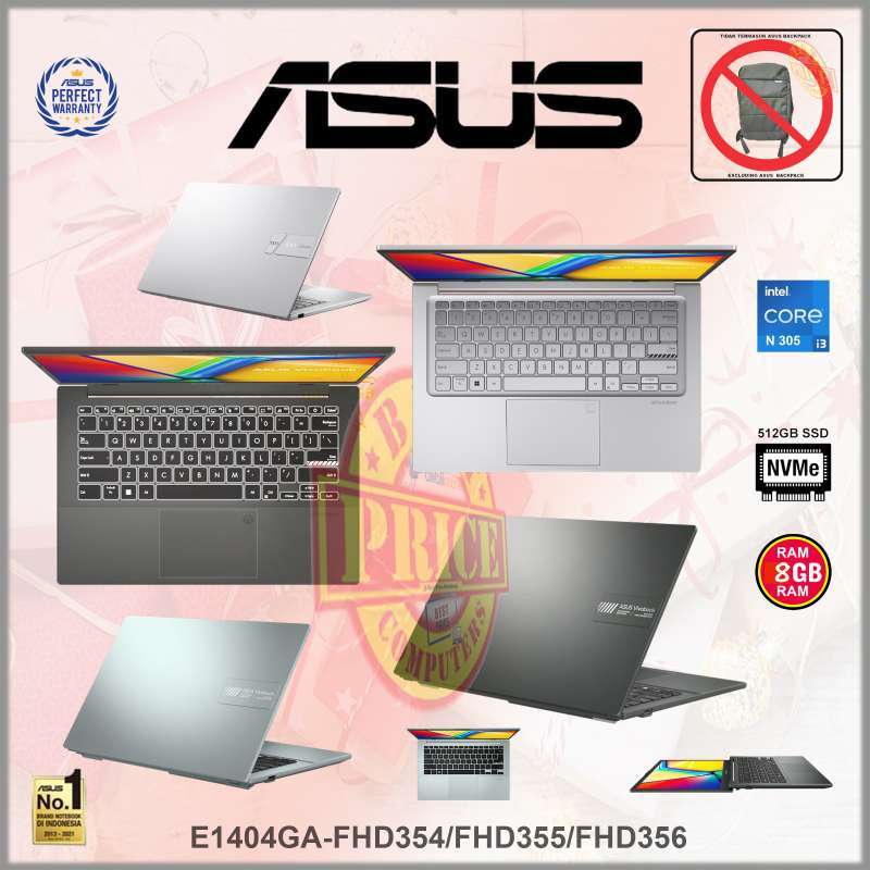 Promo Asus Vivobook Go 14 E1404ga Fhd354 Fhd355 Fhd356 Notebook [i3 ...