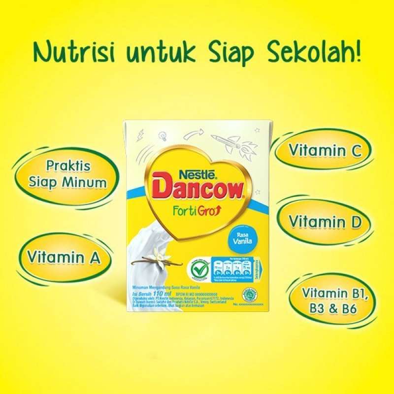Promo Susu Dancow Kotak Fortigro Vanila | Vanilla Uht - 110 Ml (kemasan ...
