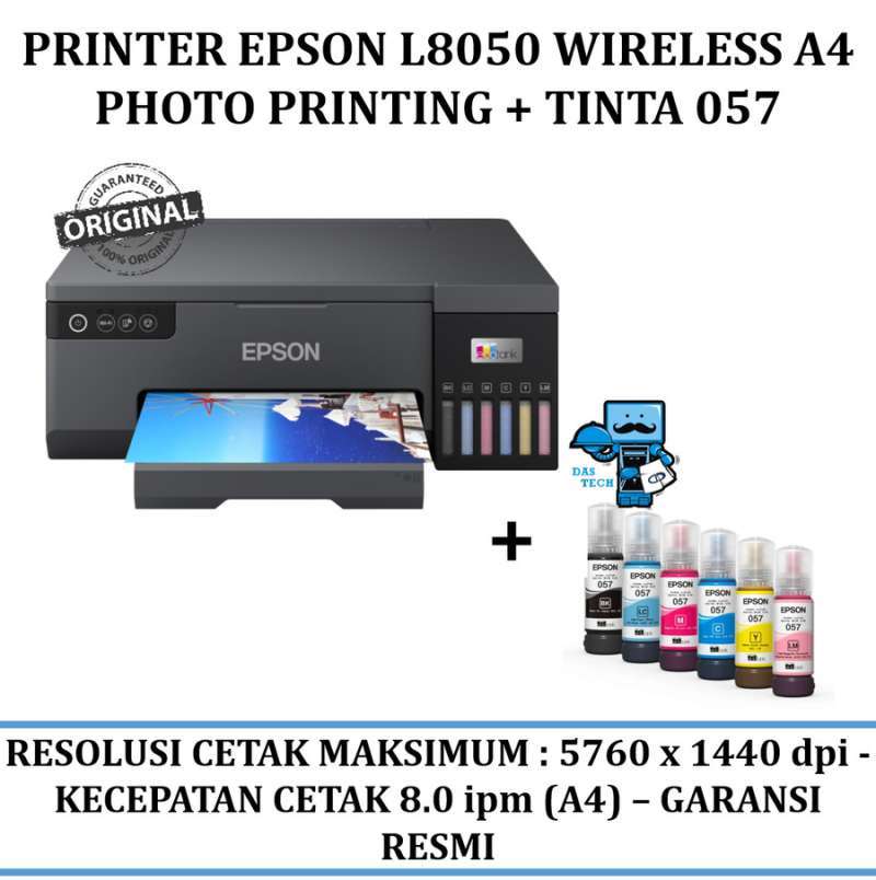 Jual Printer Epson L8050 Wireless A4 Photo Printing + Tinta 057 - Original Di Seller Das Livia ...