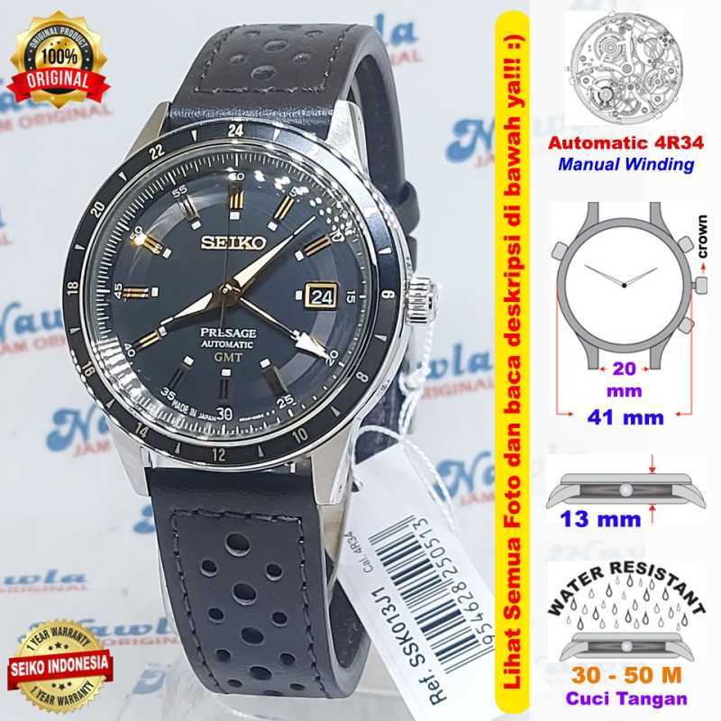Jual Seiko Presage Ssk013j1 Gmt Black Classic 60's - Jam Tangan Pria ...