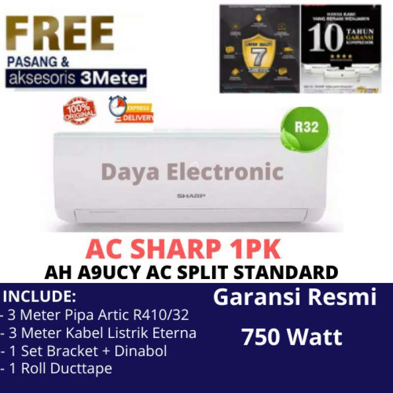 Promo Ac Split 1 Pk Sharp Au A9ucy Termasuk Pasang Bogor Diskon 33% Di ...