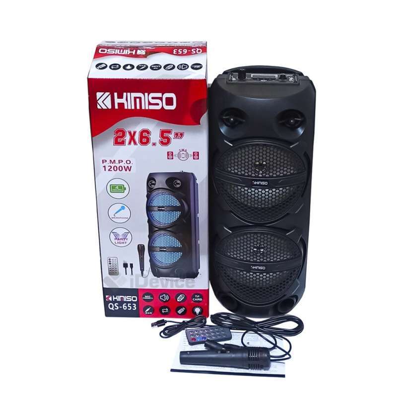 Jual Speaker Portable Bluetooth Kimiso Qs-653 Wireless Free Microphone ...