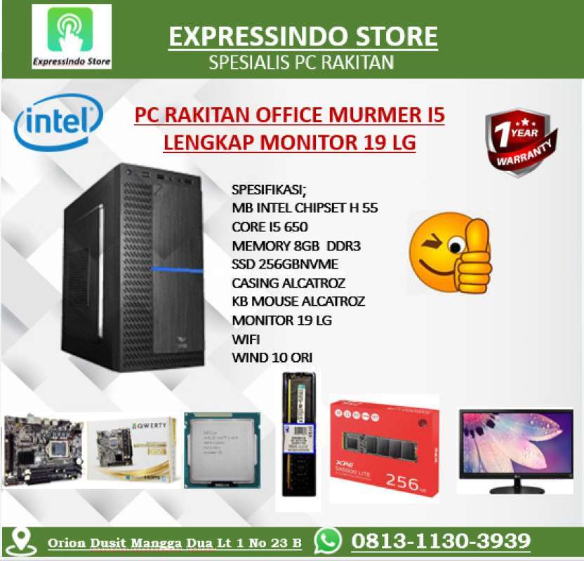 Promo Pc Rakitan Office -murmer Core I5 Lengkap Monitor Lg 19 Inch Diskon 23% Di Seller Utepe ...