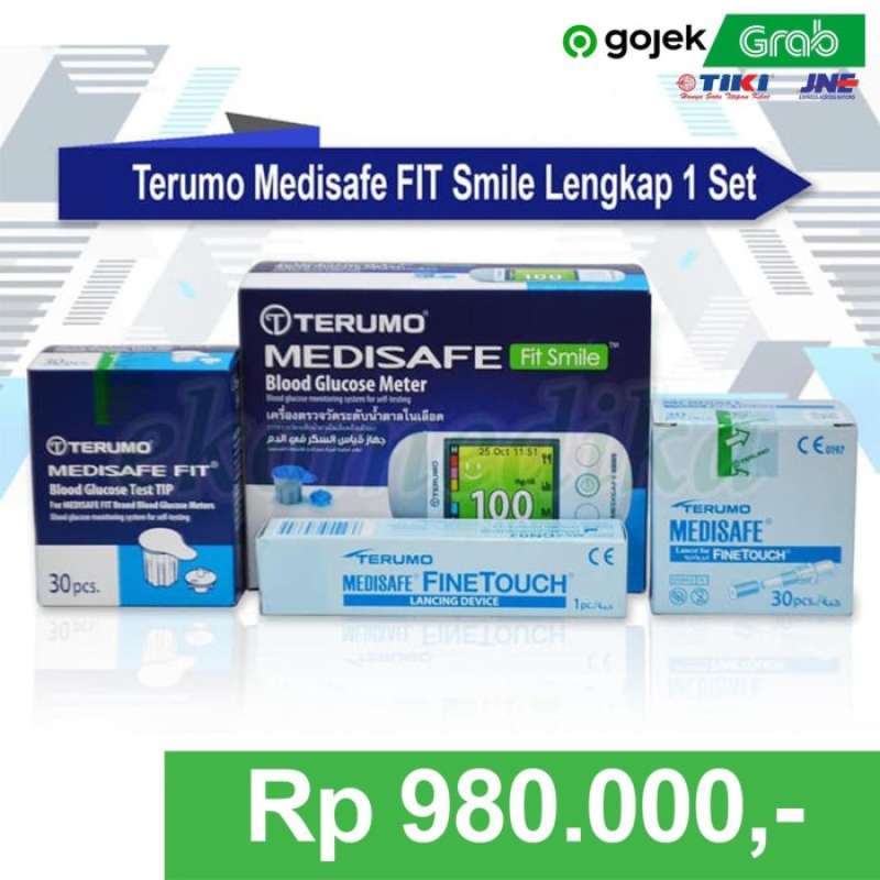 Promo Terumo Medisafe Fit Smile Lengkap 1 Set / Alat Cek Gula Darah ...