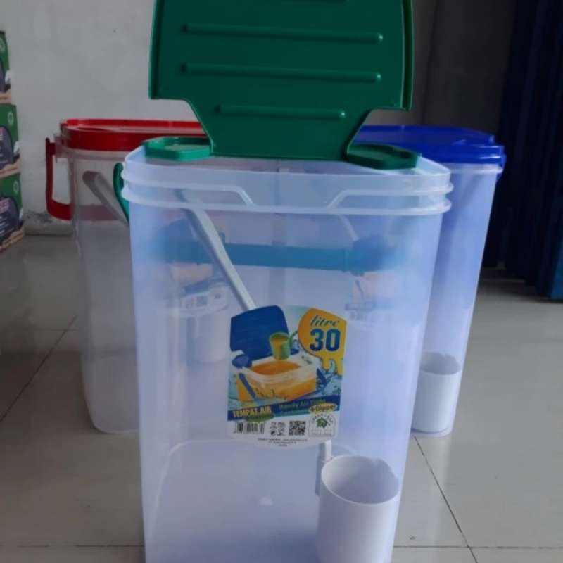 Promo Aquarium Es Buah/ Toples Es Buah + Gayung Green Leaf 30 Liter ...