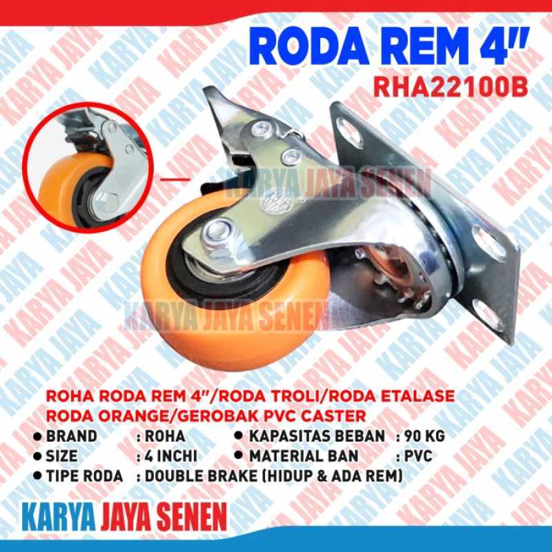 Promo Roha Roda Rem 4 / Roda Troli / Roda Etalase/ Roda Orange Pvc ...
