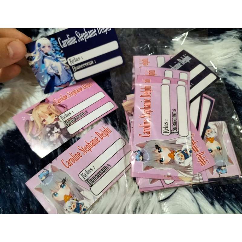 Jual 44 Pcs Stiker Nama Buku / Stiker Custom Nama Buku Sekolah Anak ...