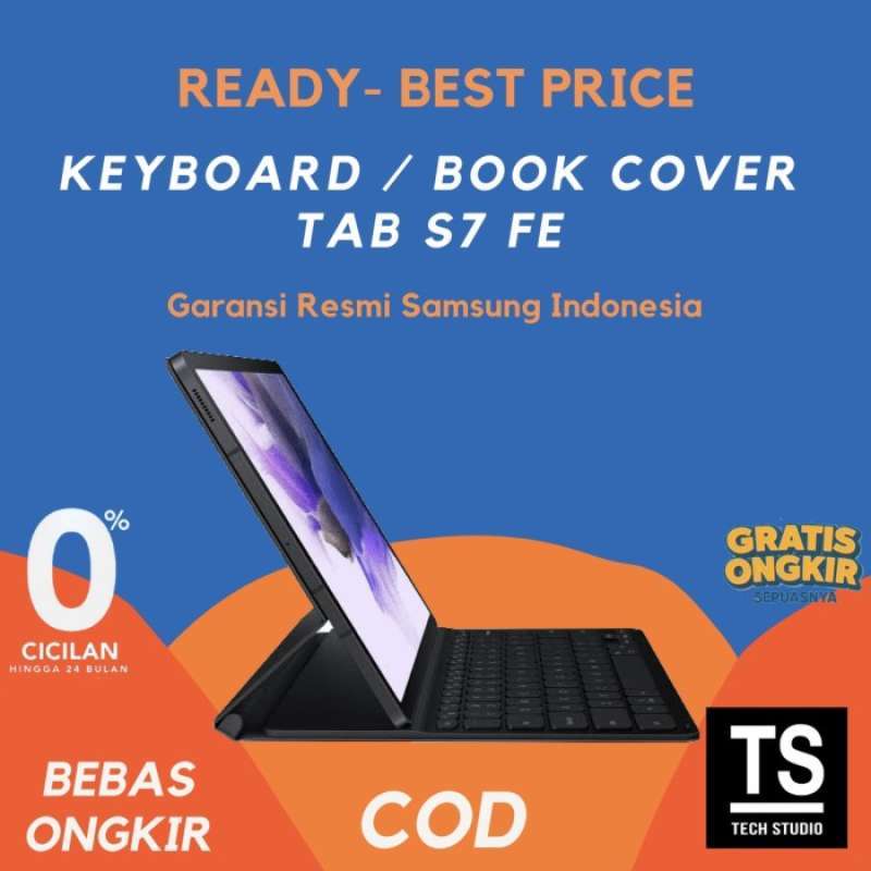 Promo (resmi) Book Cover Keyboard Slim Tab S7 Fe Keyboard Sein - Tab S7 ...