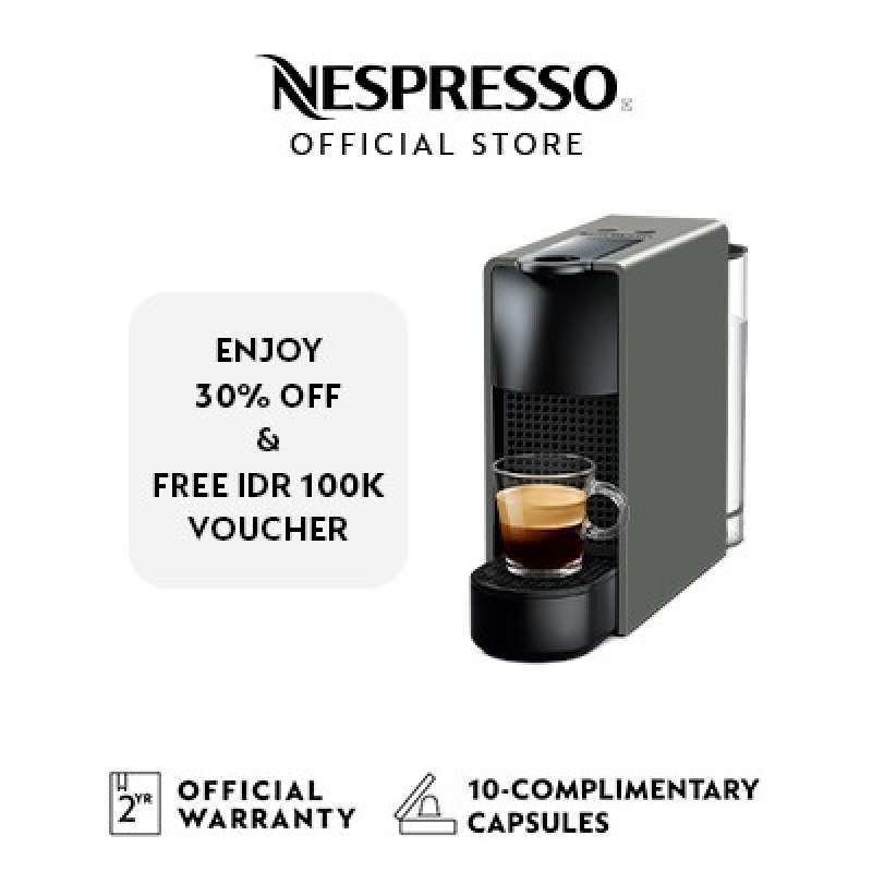 Promo Nespresso Essenza Mini C30 Coffee Machine, Grey (mesin Kopi ...