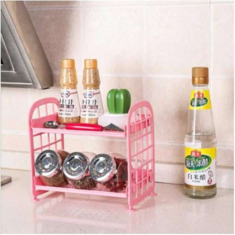 Jual Rak Meja Plastik Mini 2 Tingkat Multifungsi / Rak Meja Rias Kantor ...