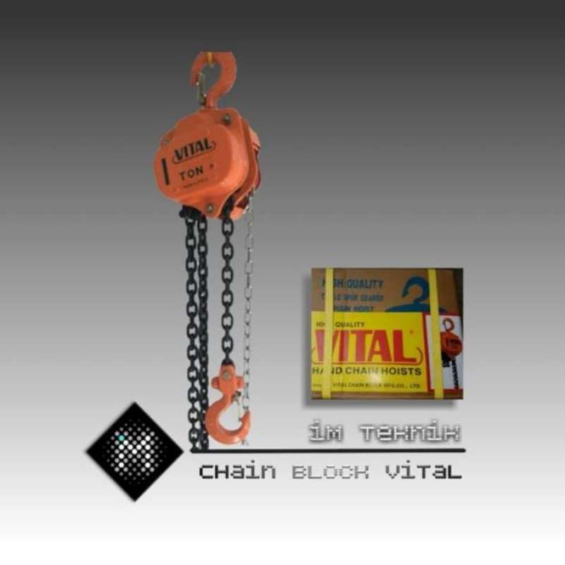 Promo Chain Block Vital 1.5 Ton X 15 Meter - Takel Hand Chain Block ...