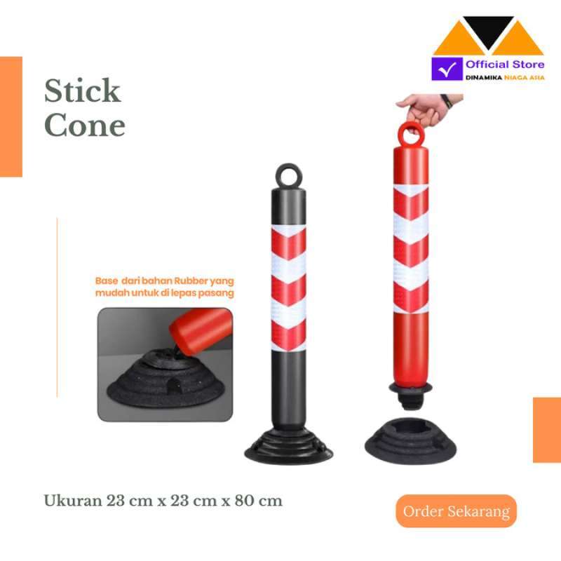 Promo Stick Cone Alas Plastik Ukuran 70 Cm Merah Putih T Top Bollard ...