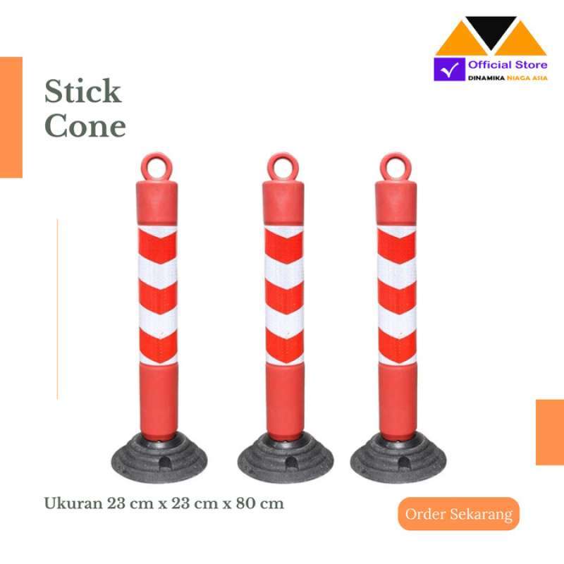 Promo Stick Cone Alas Plastik Ukuran 70 Cm Merah Putih T Top Bollard ...