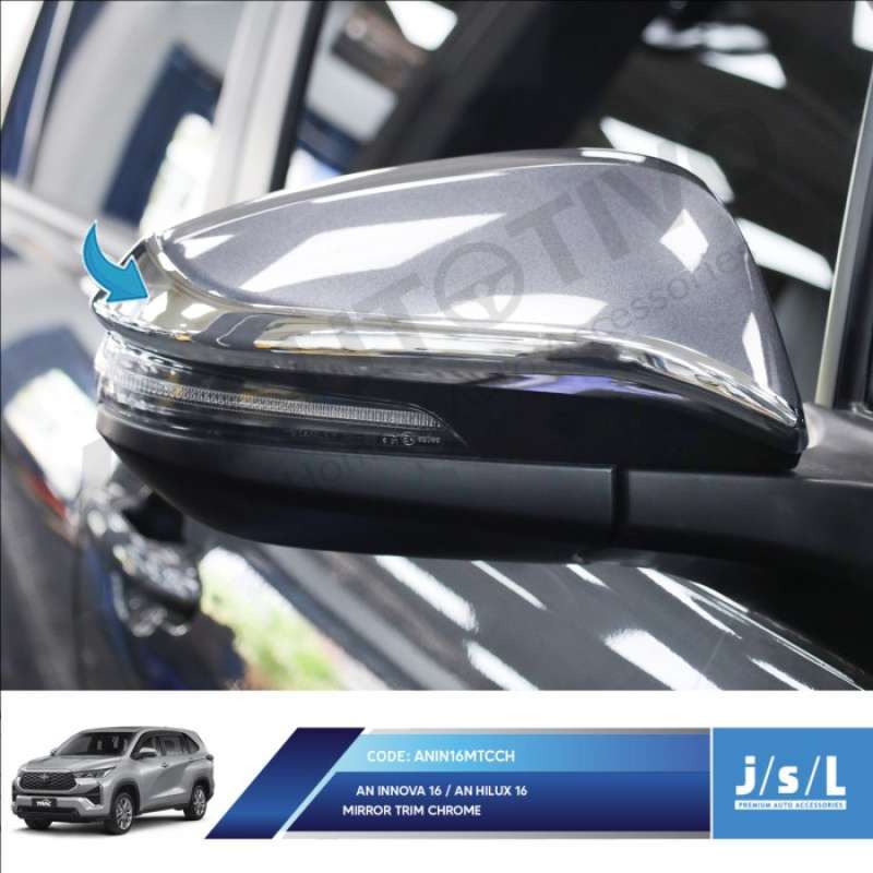 Promo Innova Zenix Mirror Trim Chrome Jsl List Cover Spion Diskon 28% ...