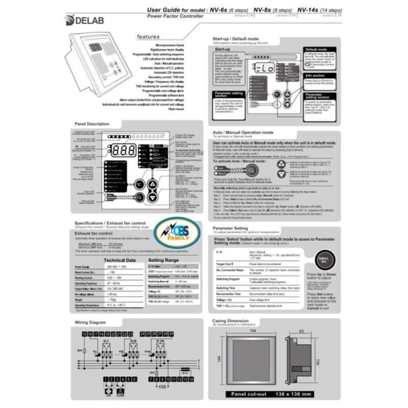 Promo Delab Regulator 8 Step Nv8s / Power Factor Controller 8 Step Diskon 23% Di Seller ...