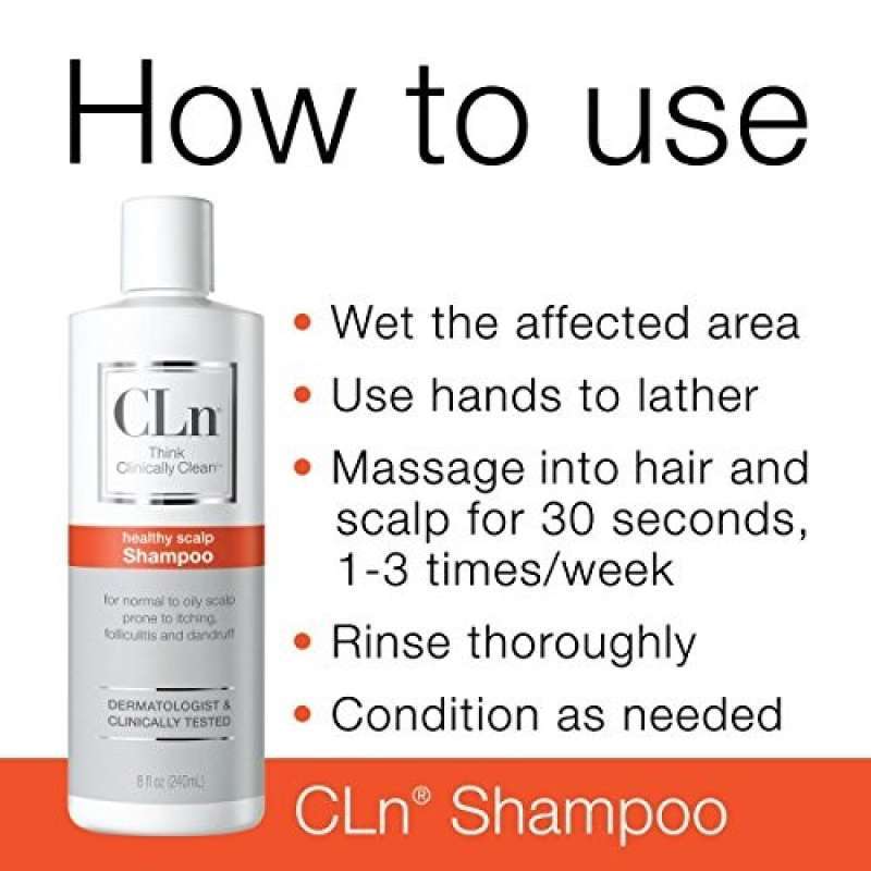 Promo Cln Shampoo For Scalp Prone To Folliculitis, Dermatitis, Dandruff ...